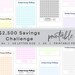 2500 Savings Challenge, 100 Envelope Saving Tracker, A4, A5, US Letter ...