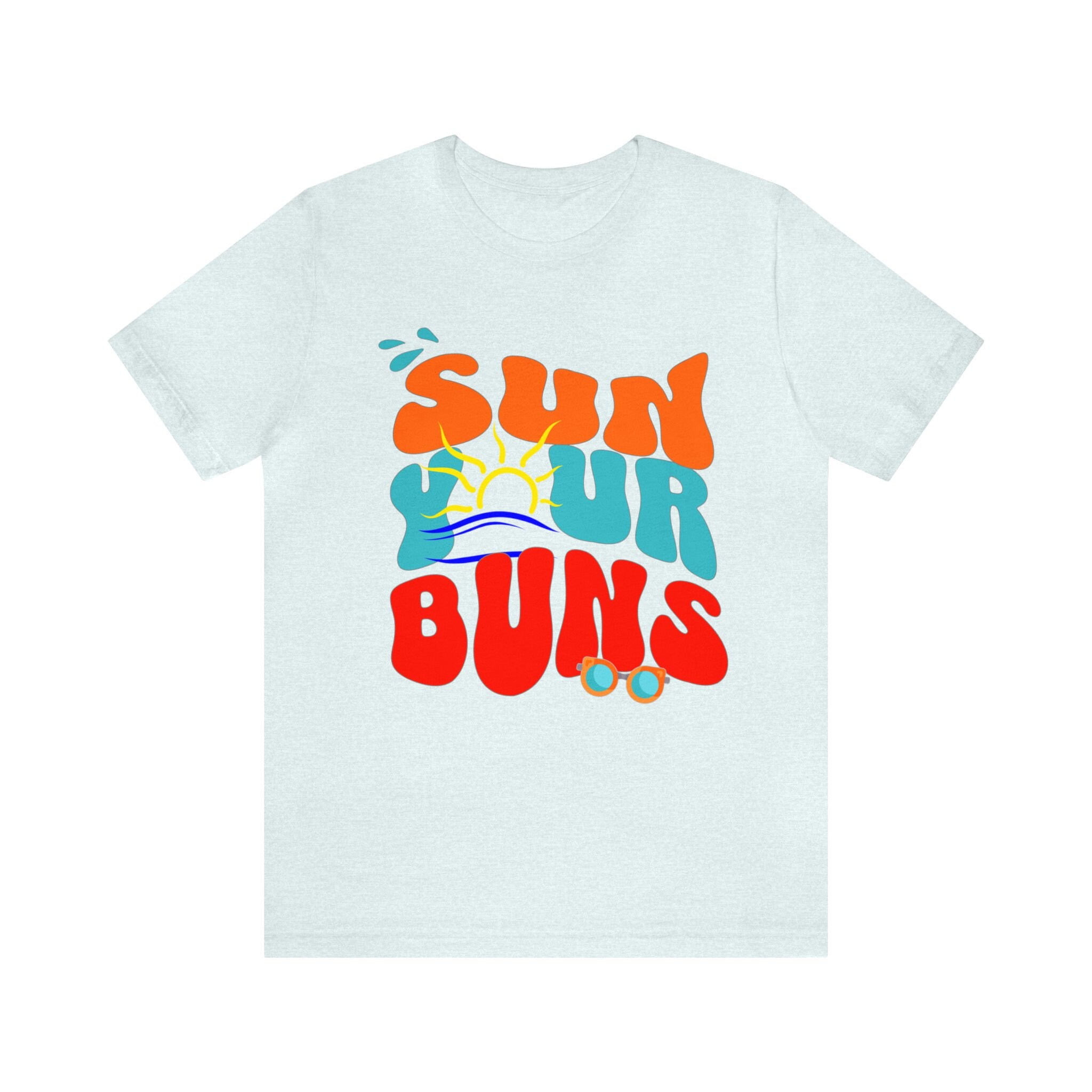 Groovy Naturist Symbol Sun Your Buns Short Sleeve Tee, Nudist, Naturism ...