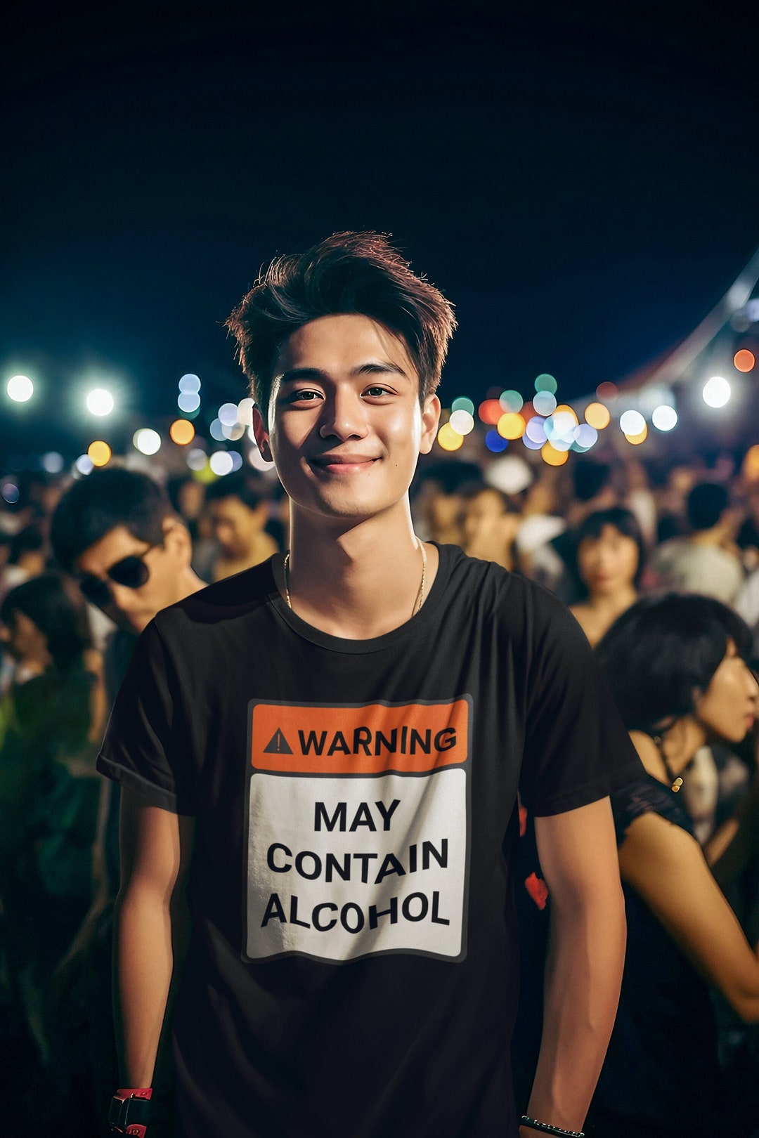 Warning May Contain Alcohol Sign T-shirt, Pub Shirt, Drinking Shirt ...