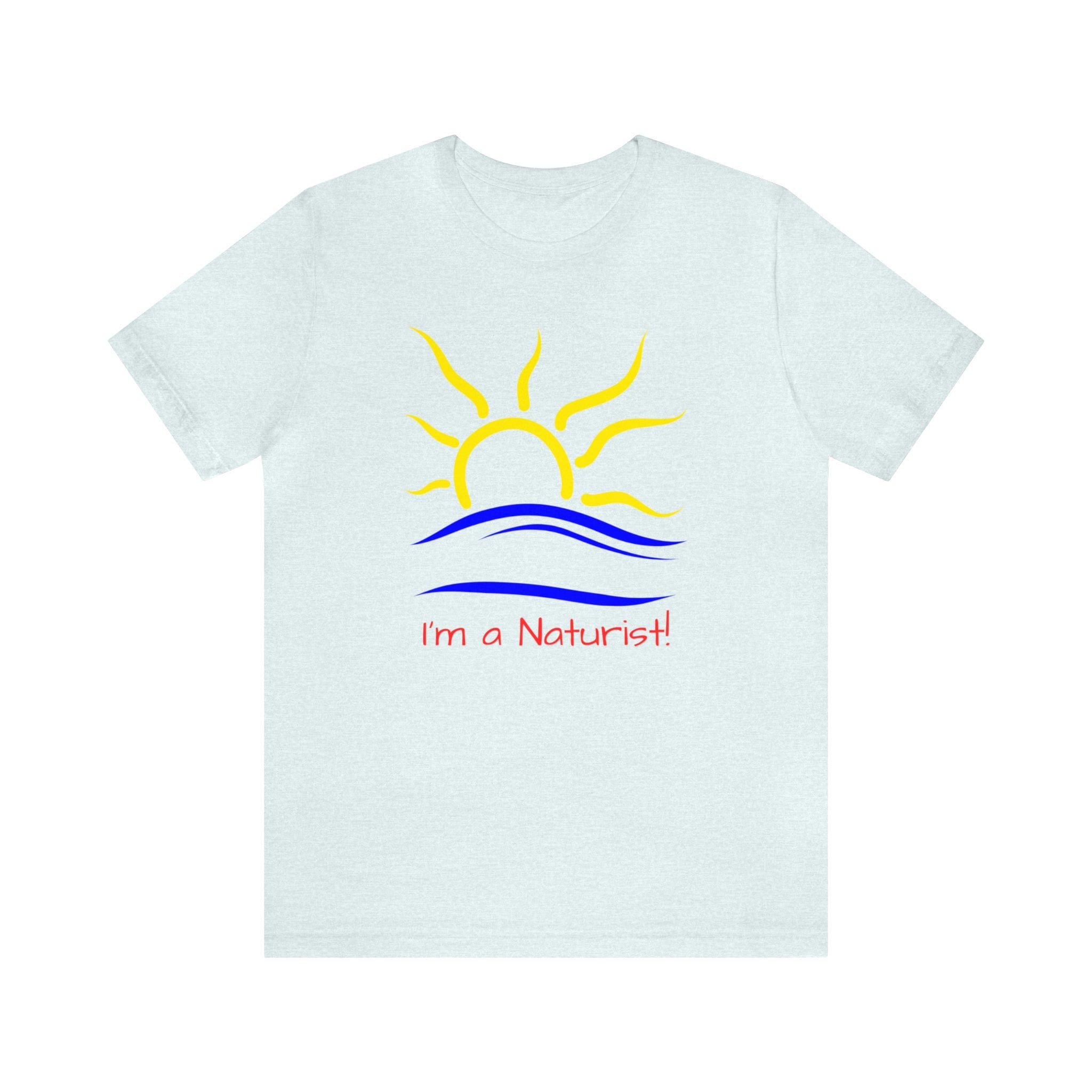 Naturist Symbol i'm a Naturist Naturist Short Sleeve Tee Nudist Naked ...
