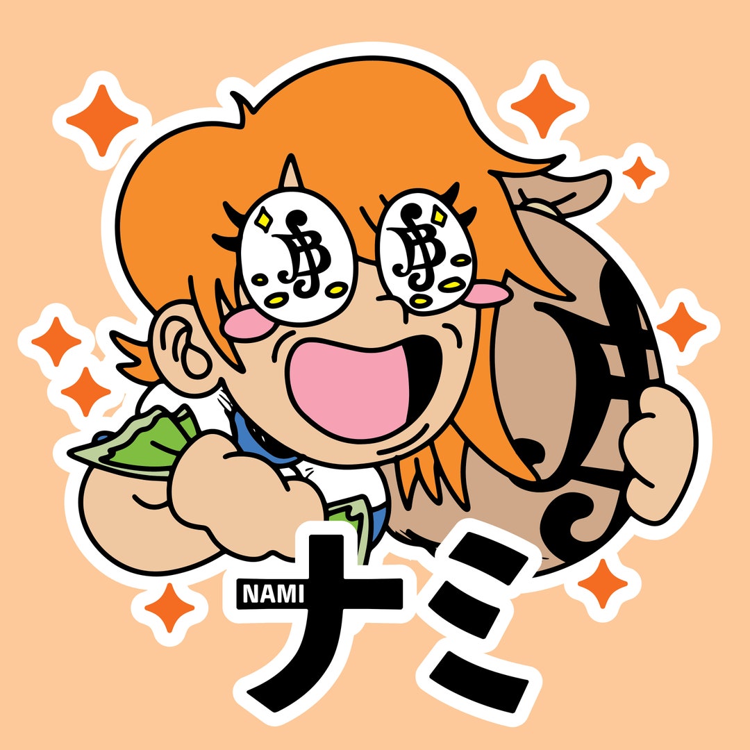 One Piece Anime Straw Hat Nami Vinyl Sticker - Etsy