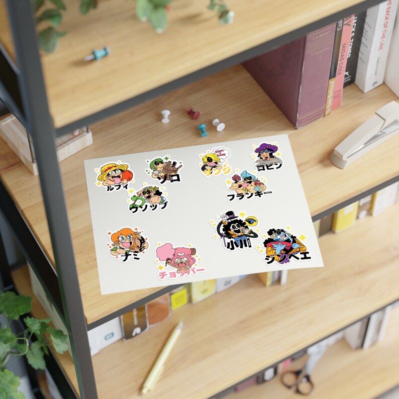 One Piece Strawhat Pirate Sticker Sheets - Etsy