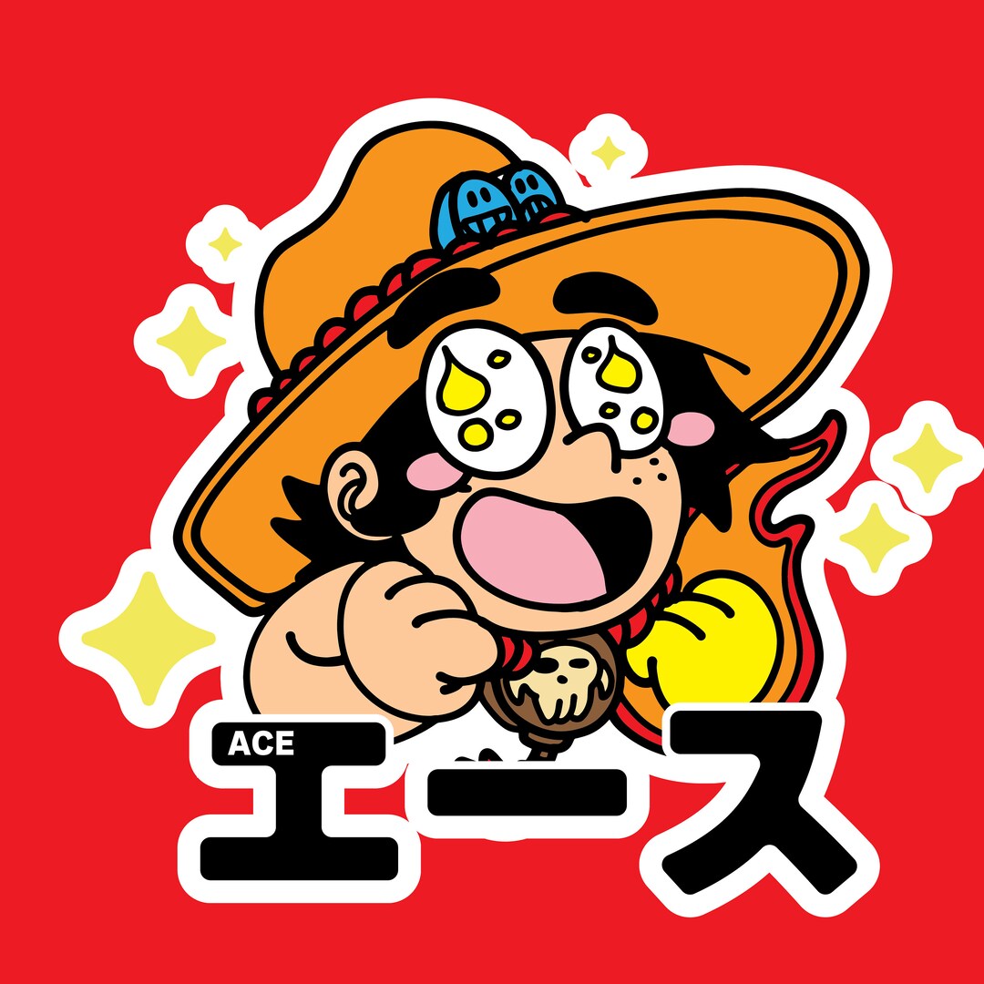 One Piece Fire Fist Ace Anime Vinyl Sticker - Etsy