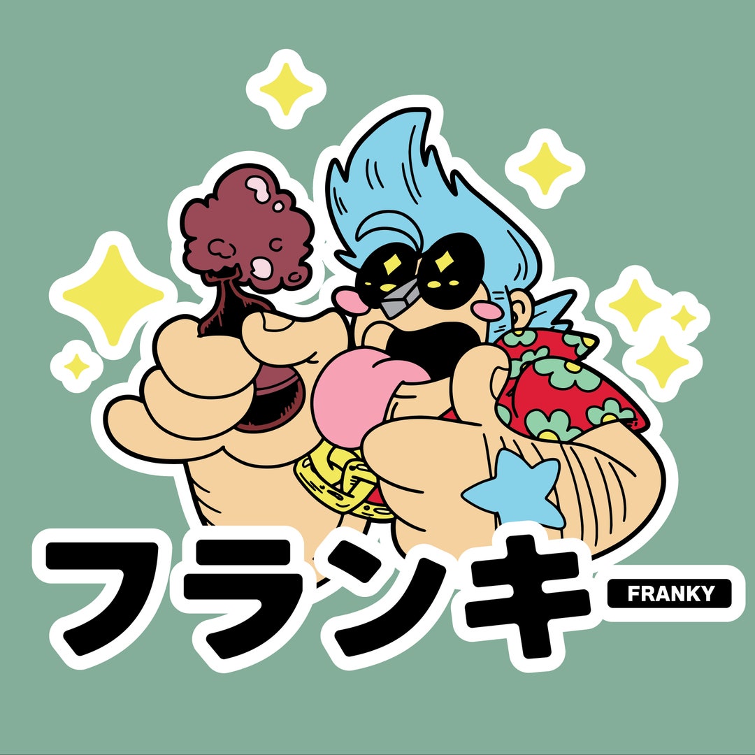 One Piece Straw Hat Member Franky Anime Vinyl Sticker - Etsy