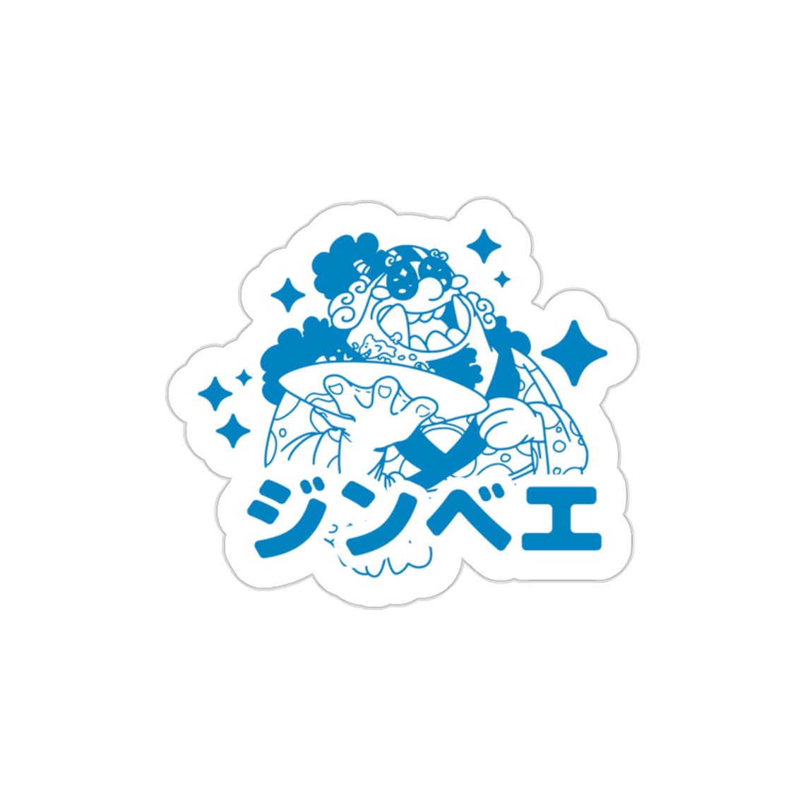 One Piece Straw Hat Member Jinbe Anime Vinyl Sticker - Etsy