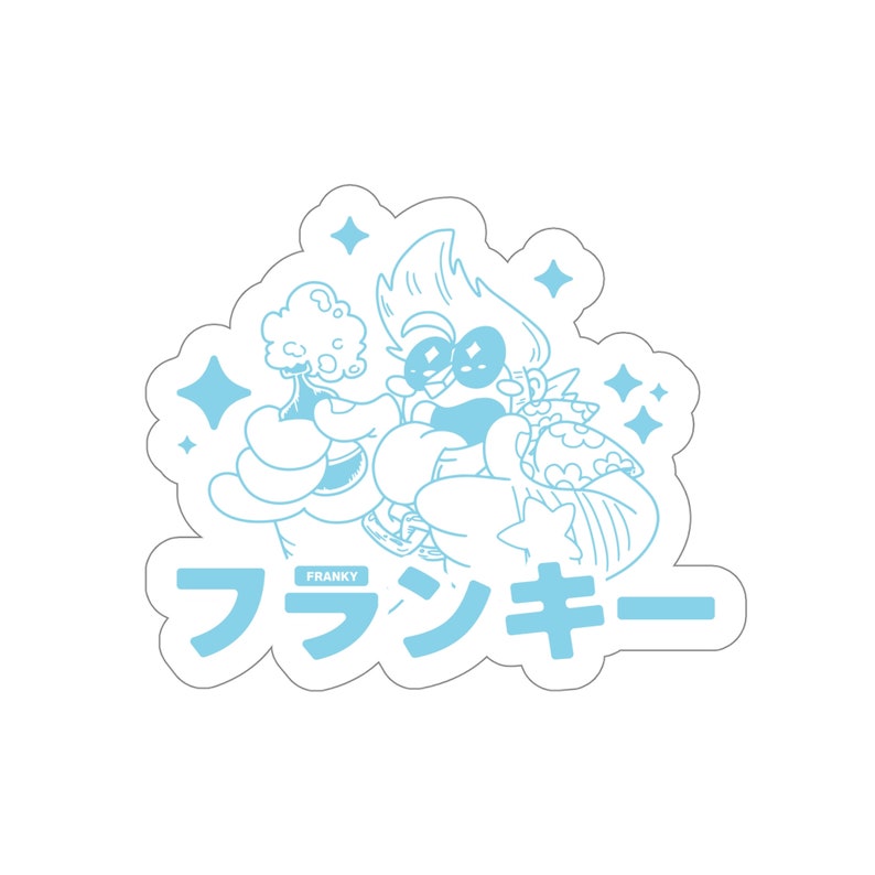 One Piece Straw Hat Member Franky Anime Vinyl Sticker - Etsy