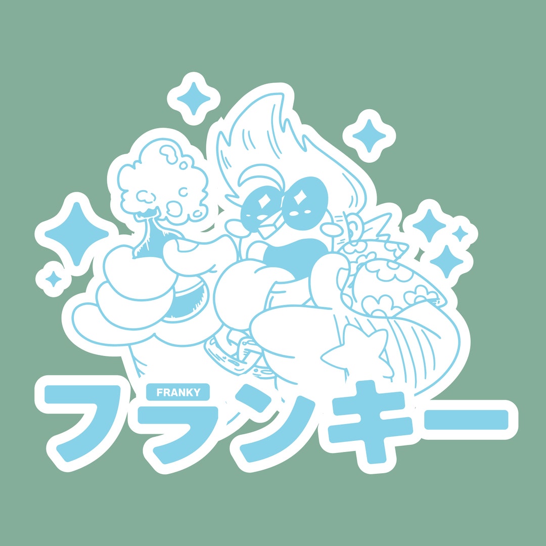 One Piece Straw Hat Member Franky Anime Vinyl Sticker - Etsy