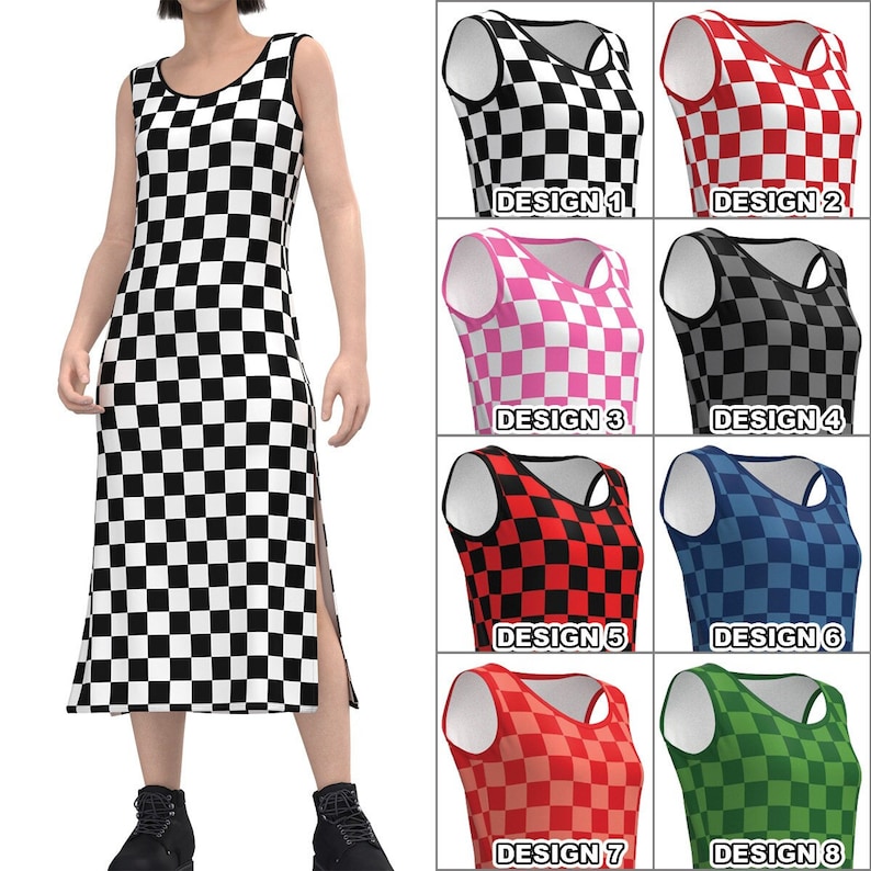 Checker Pattern Check Box Y2K Retro Millennial Style Black White Red ...
