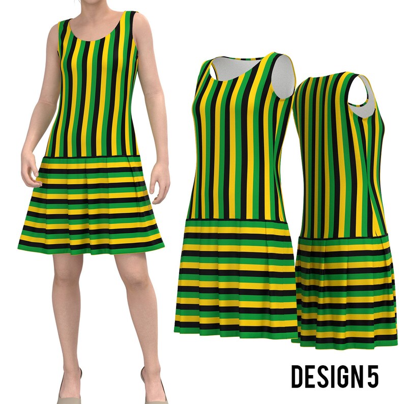 Jamaica Flag Inspired the Cross Yellow Gold Black Green Jamaican Polka ...