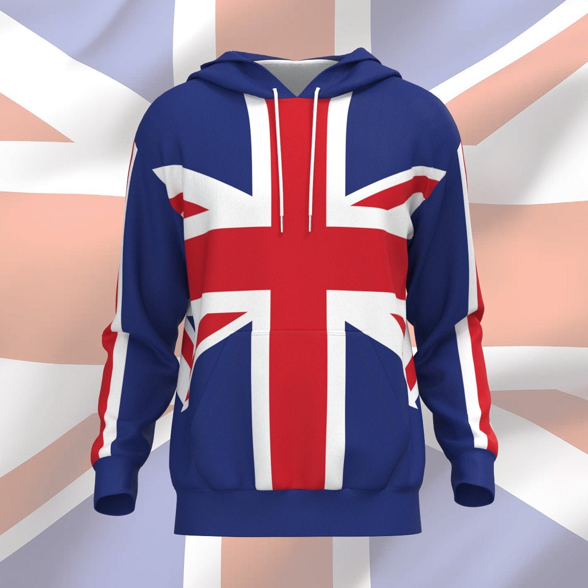 Hoodie Sweatshirt England Flag Union Jack United Kingdom UK Great ...