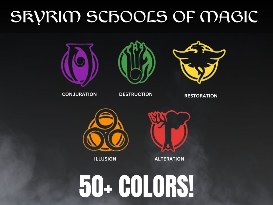 Skyrim Schools of Magic Decals; 50 Colors - Etsy