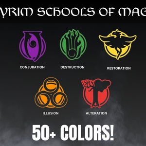 Skyrim Schools of Magic Decals 50 Colors - Etsy
