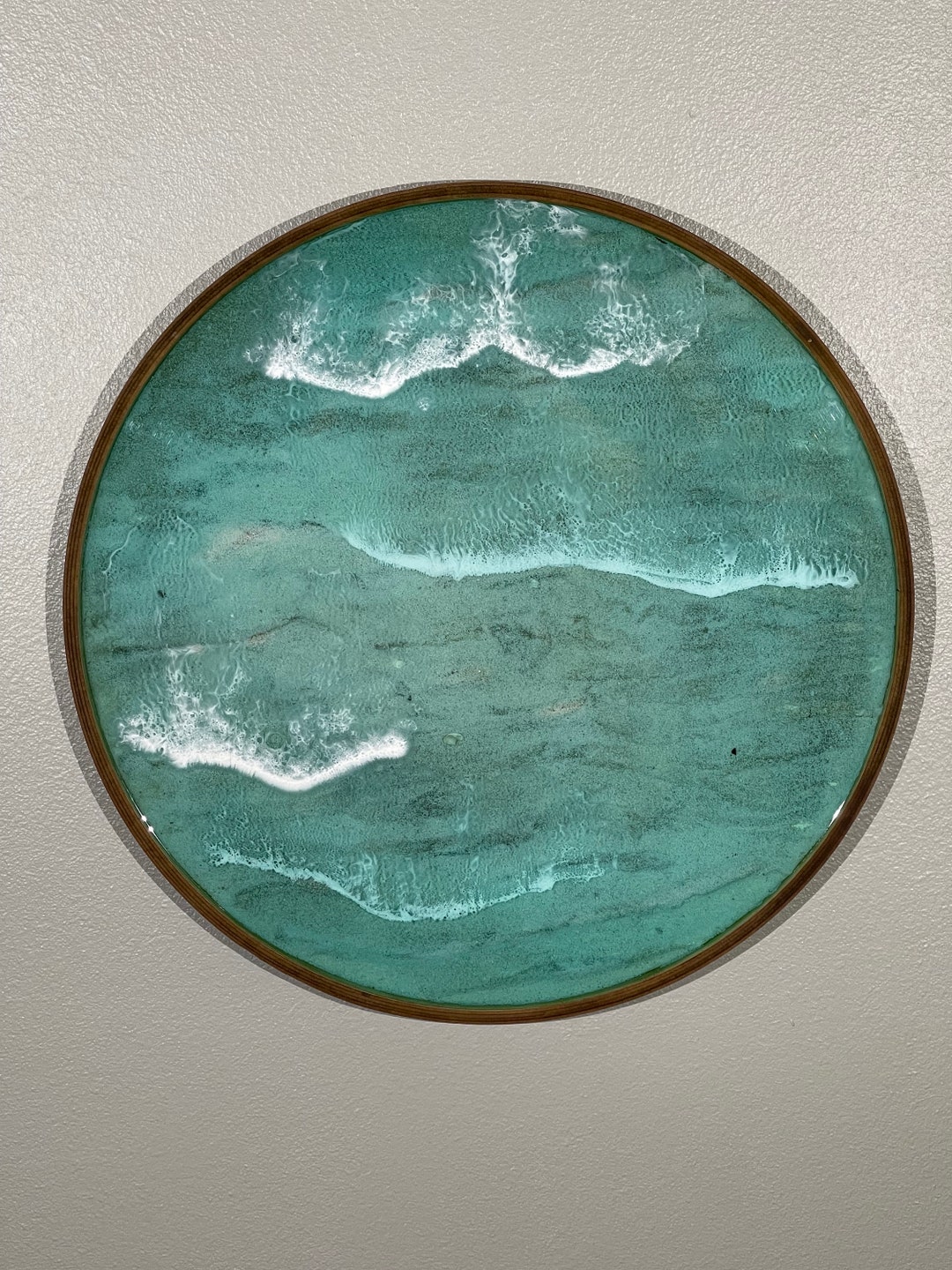 Circular Ocean Floor Resin Art - Etsy