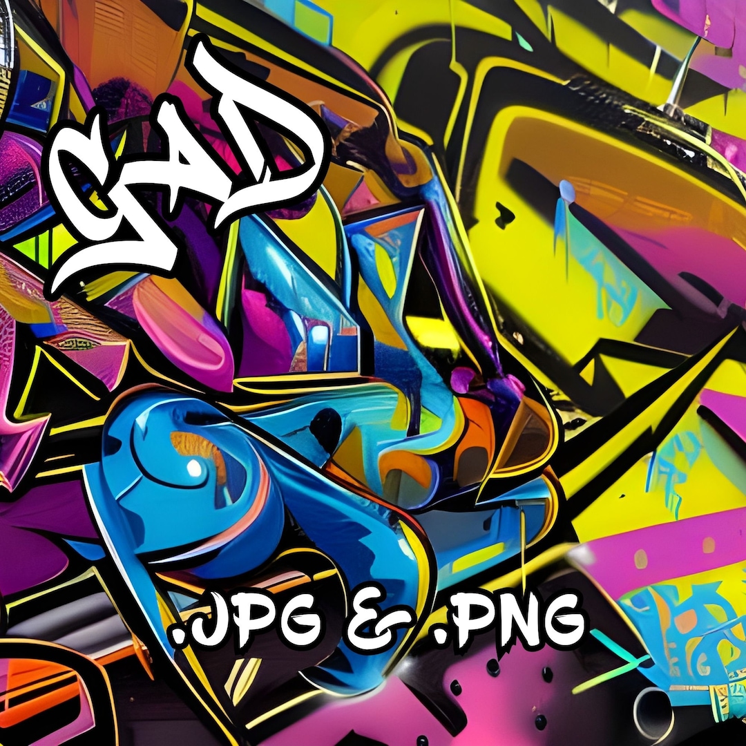 Mural de arte de graffiti digital / Descarga instantánea PNG - Etsy España