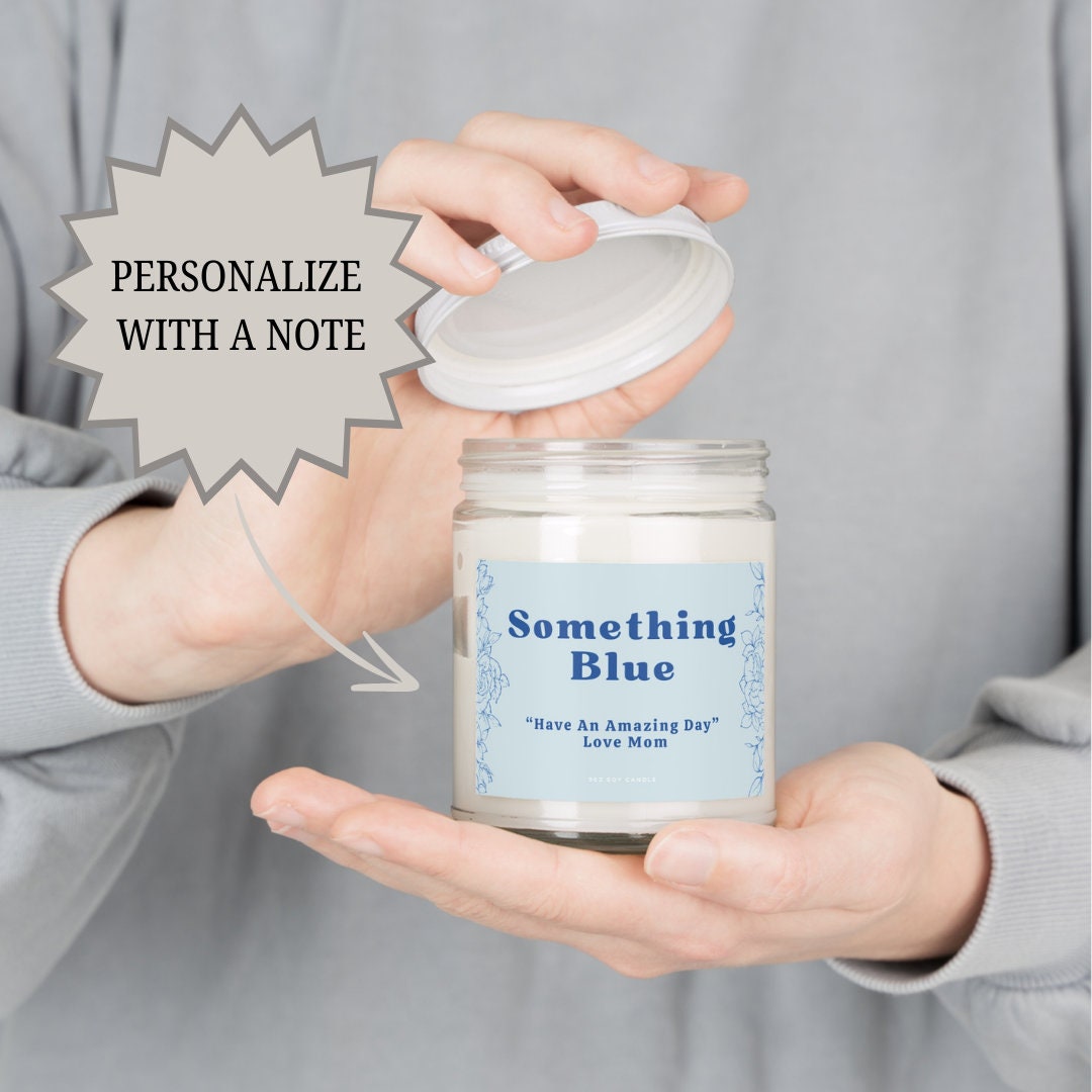 Customizable Something Blue Gift Scented Candles Wedding Day Candle for ...