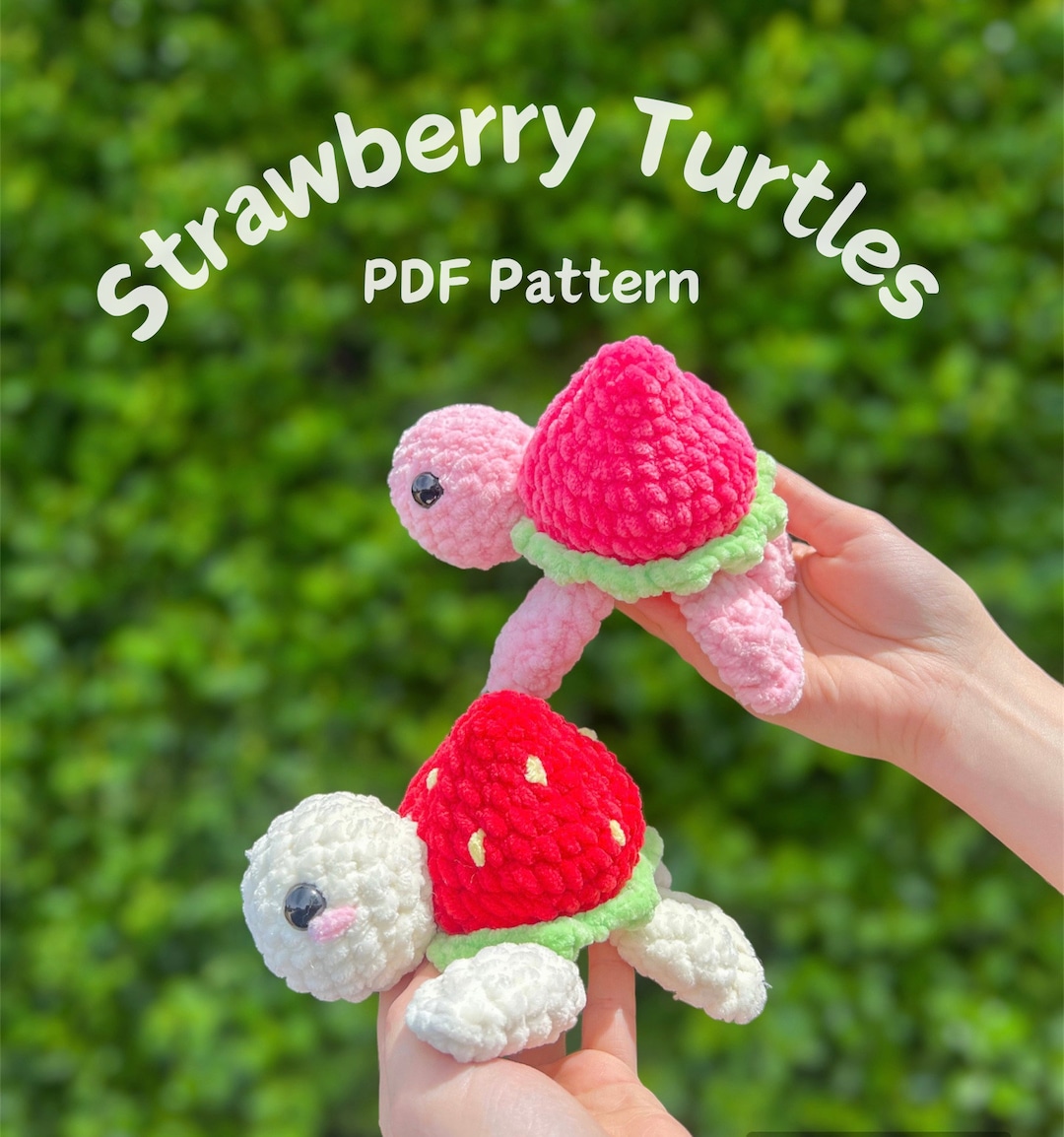 Crochet Strawberry Turtle Pattern PDF Only Low-sew - Etsy