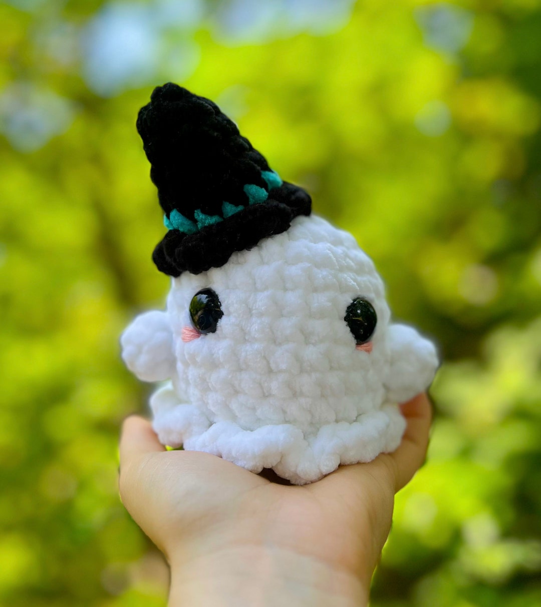 Crochet Ghost Pattern PDF Witch Hat Mini Low-sew Halloween - Etsy