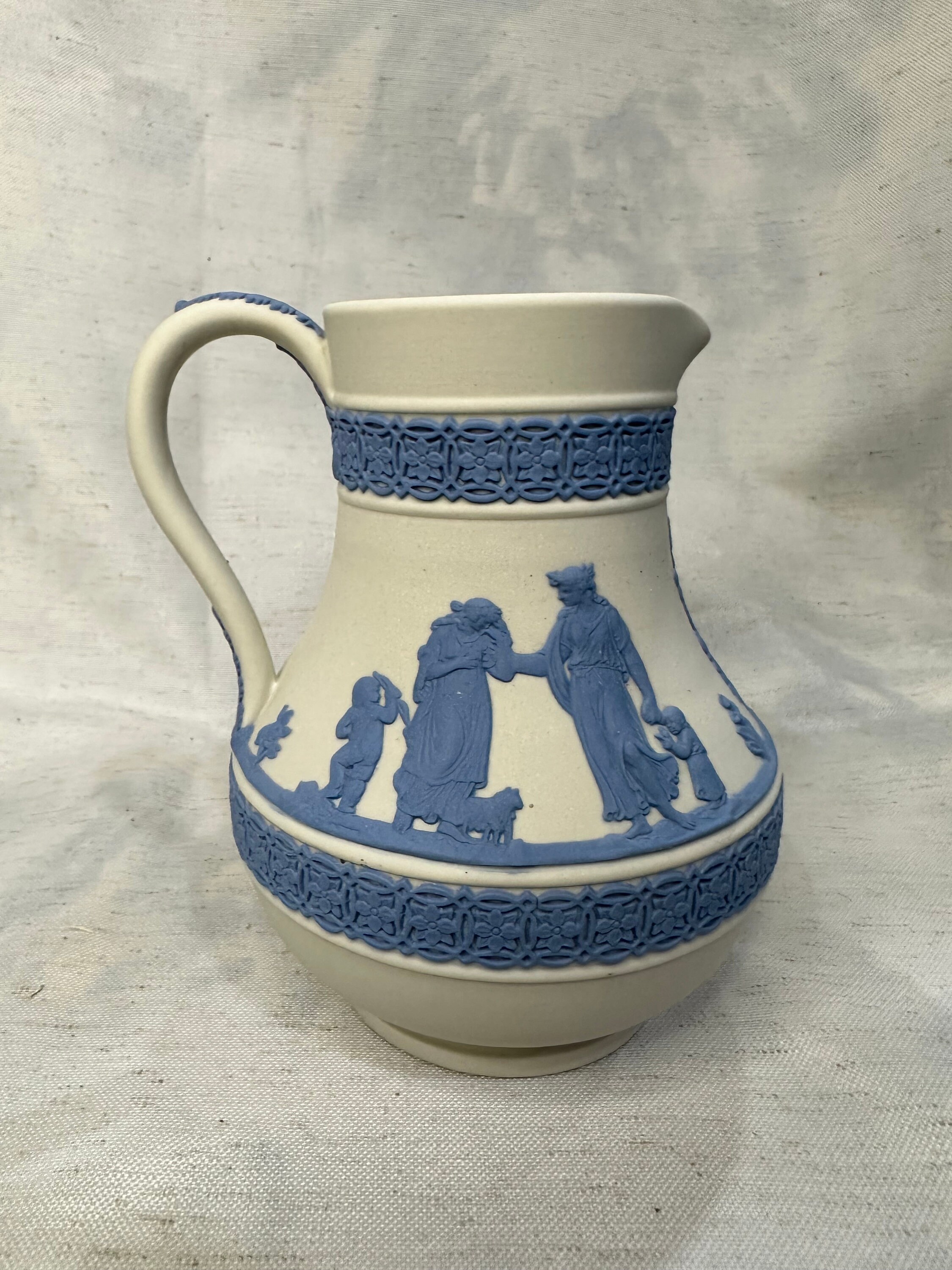 Ultra Rare Reverse Wedgwood Blue on White Jasperware Etruscan Jug - Etsy