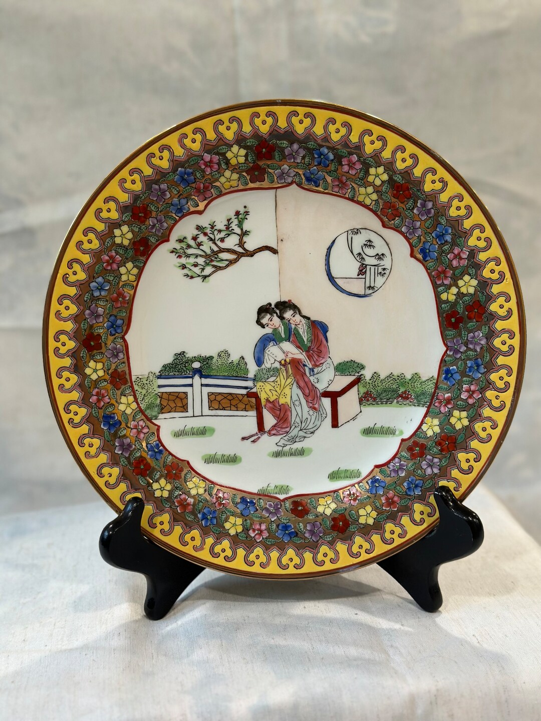 Ornate Geisha Plate | Made in Macau - Etsy