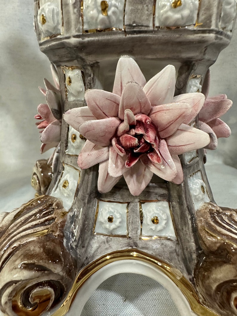 Very Rare Pair of Capodimonte Candelabra Benrose Italy Candlestick ...