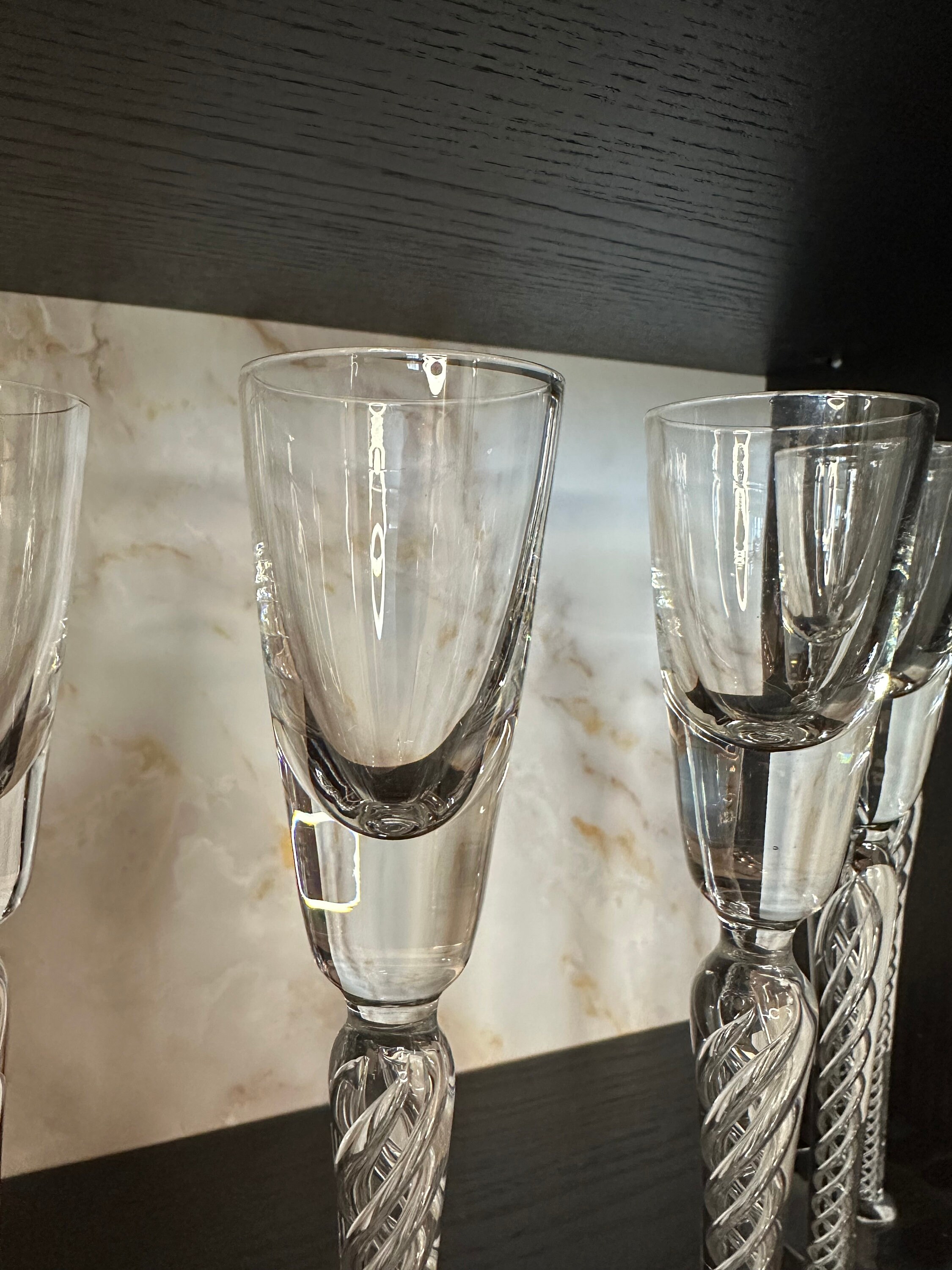 Stuart Crystal Iona Air Twist Cordial Glasses Set of 6 - Etsy