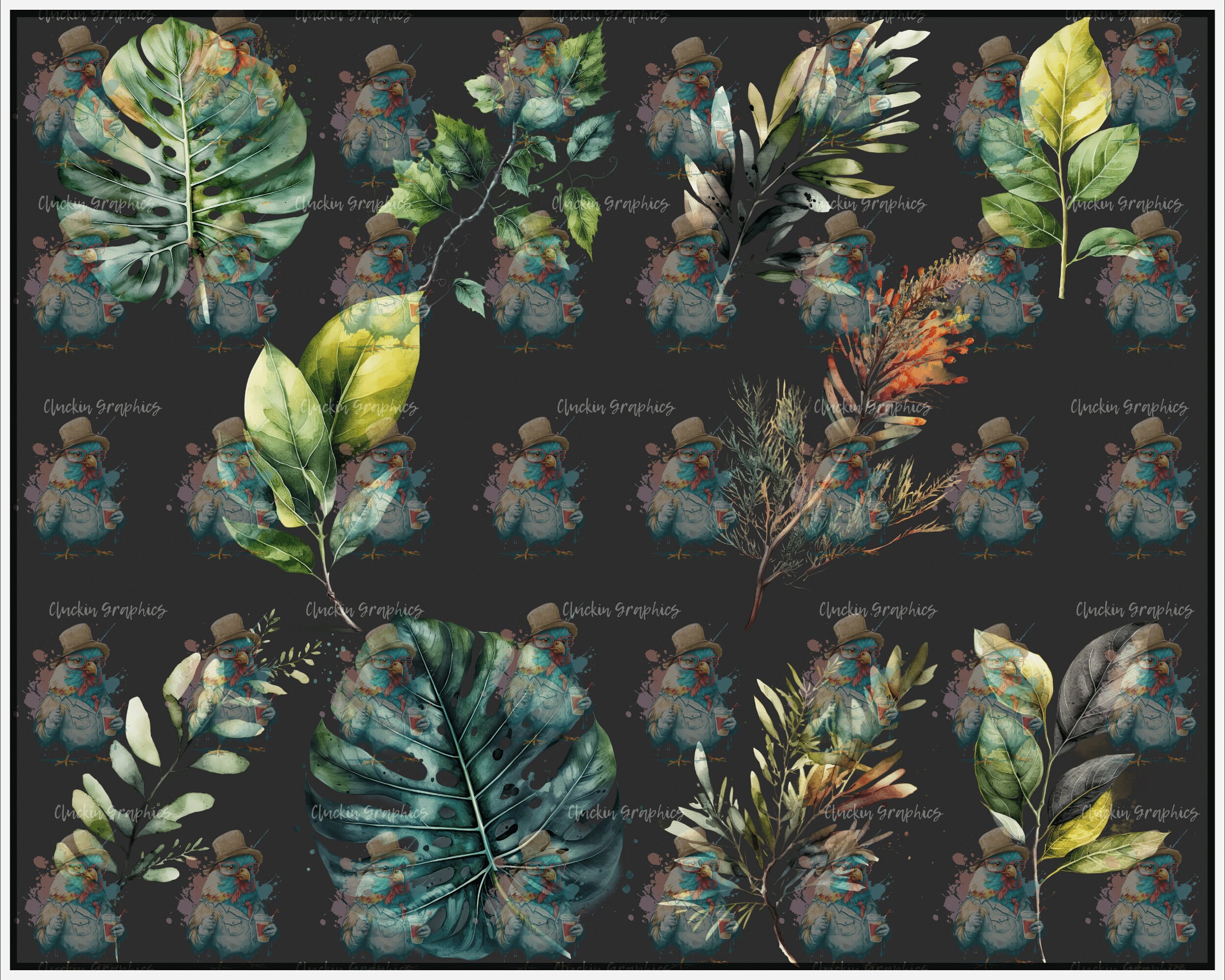 20 Watercolor Greenery Clipart Watercolor Botanical Clipart, PNG ...