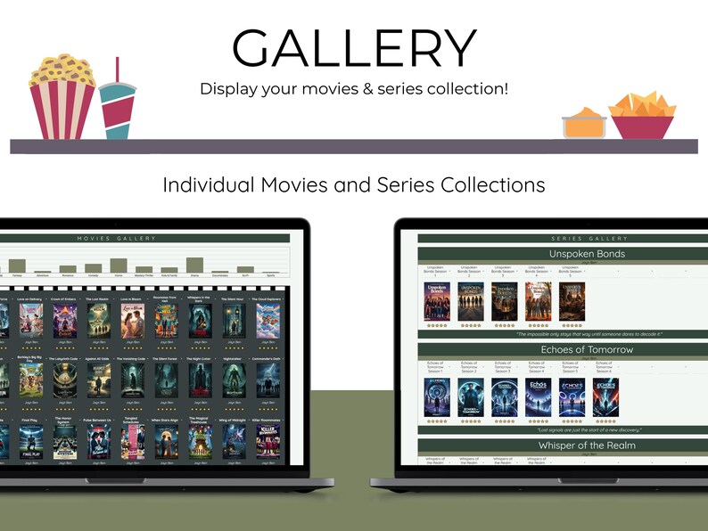 Movie Series & TV Show Tracker Spreadsheet Template With Gallery Quotes ...