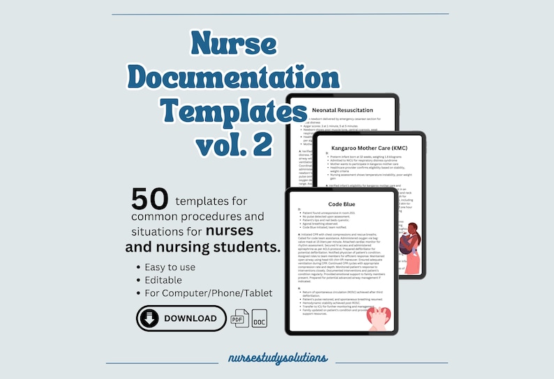 Nurse Documentation Template Nurse Charting Template Nurse Report Sheet ...