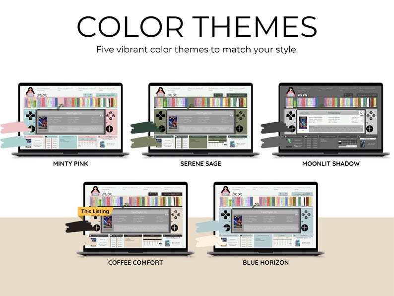 2025 Game Tracker Excel Template Spreadsheet Video Game Tracker Google Sheets Template Gaming ...