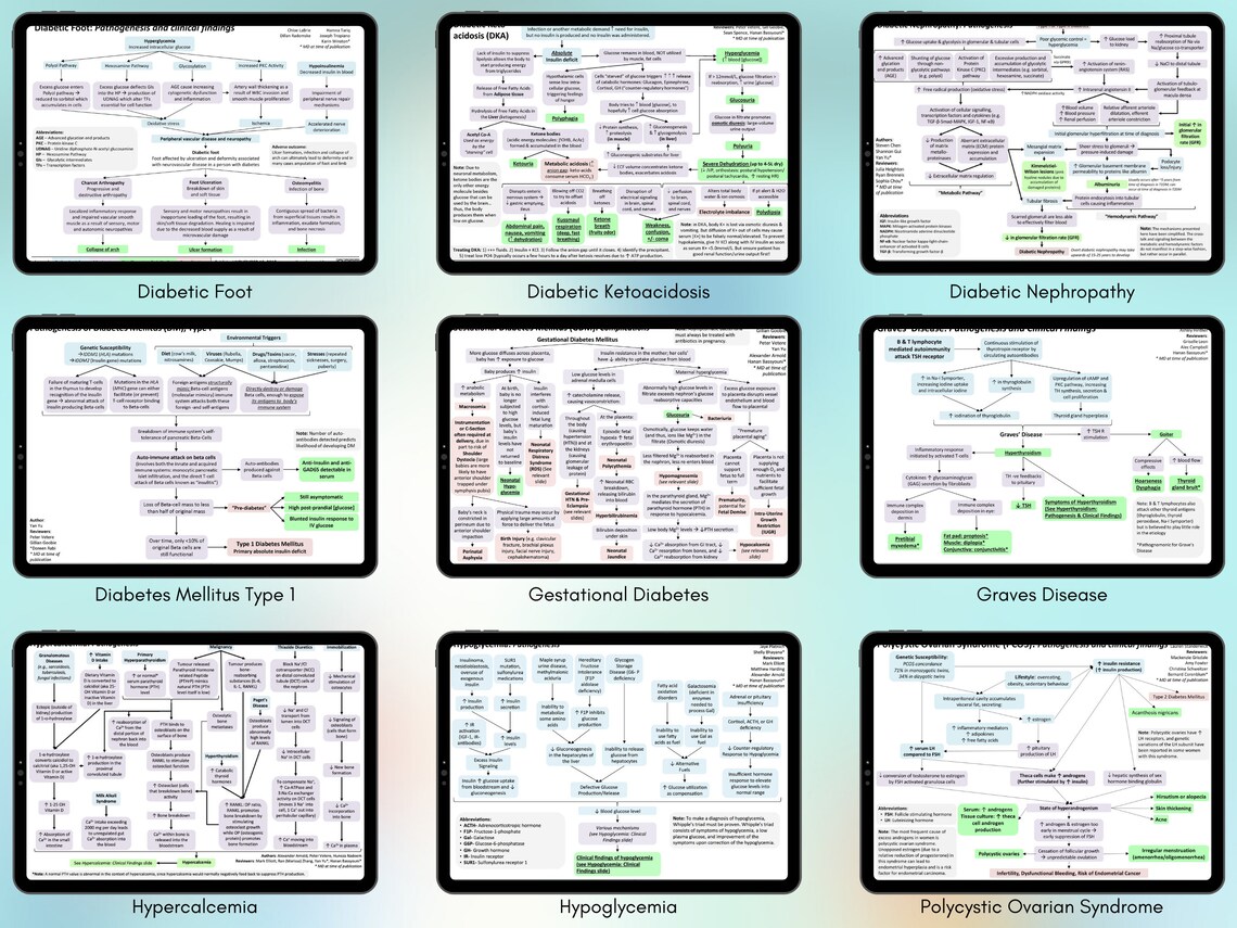 24 Endocrinology Pathophysiology Nursing Concept Map Diseases ...