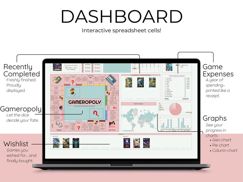 Ultimate Gaming Tracker Video Game Spreadsheet Template Game Review and ...