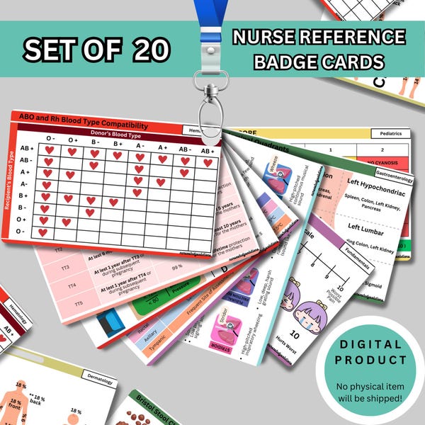 Icu Badge Pocket Cards - Etsy