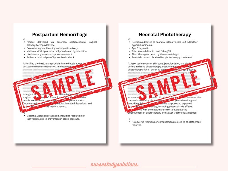 Nursing Documentation Template Ob-maternity SBAR Charting Obstetrics ...