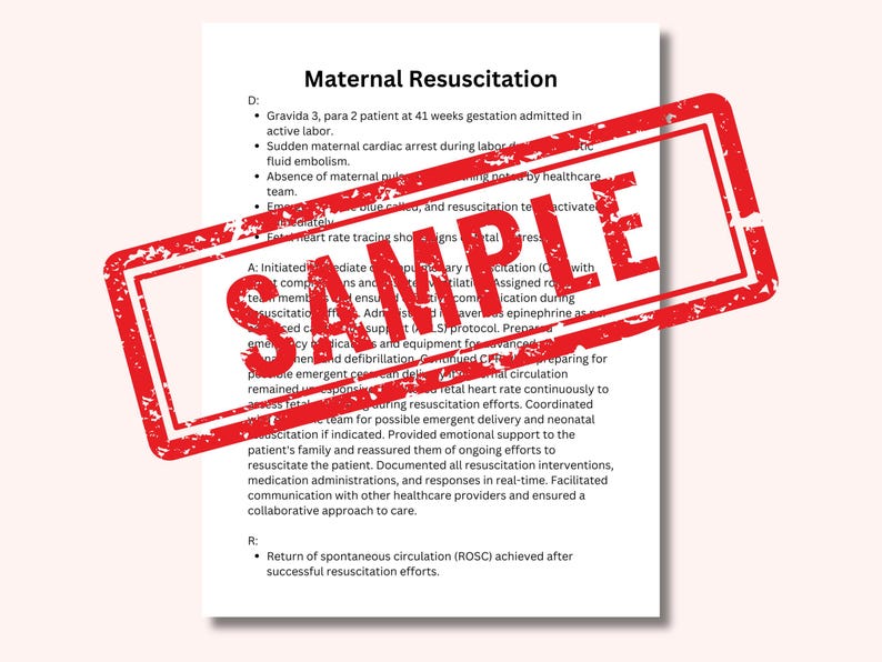 Nursing Documentation Template Ob-maternity SBAR Charting Obstetrics ...