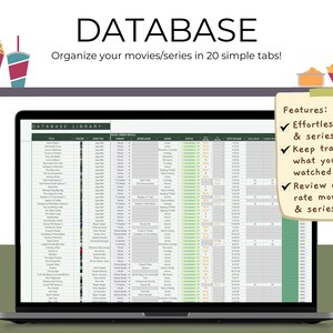 Movie Series & TV Show Tracker Spreadsheet Template With Gallery Quotes ...