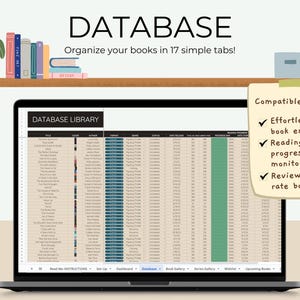 2025 Ultimate Reading Book Tracker Spreadsheet Template TBR Calendar ...