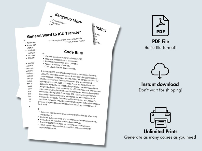 Nurse Documentation Template Nurse Charting Template Nurse Report Sheet ...