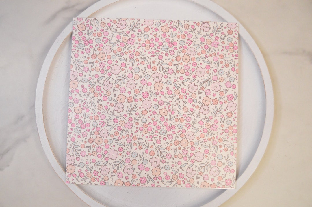 Pastel Spring Florals Acrylic Sheet, Pattern Acrylic, Seamless, Craft ...