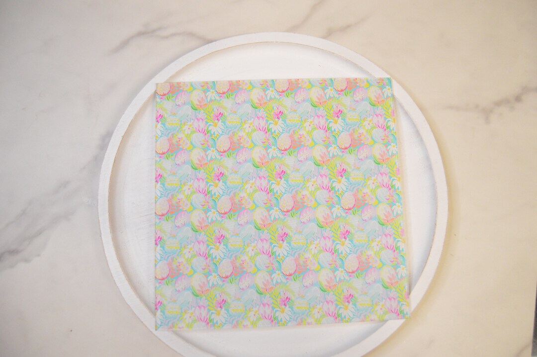 Preppy Easter Eggs Acrylic Sheet, Pattern Acrylic, Seamless, Craft ...