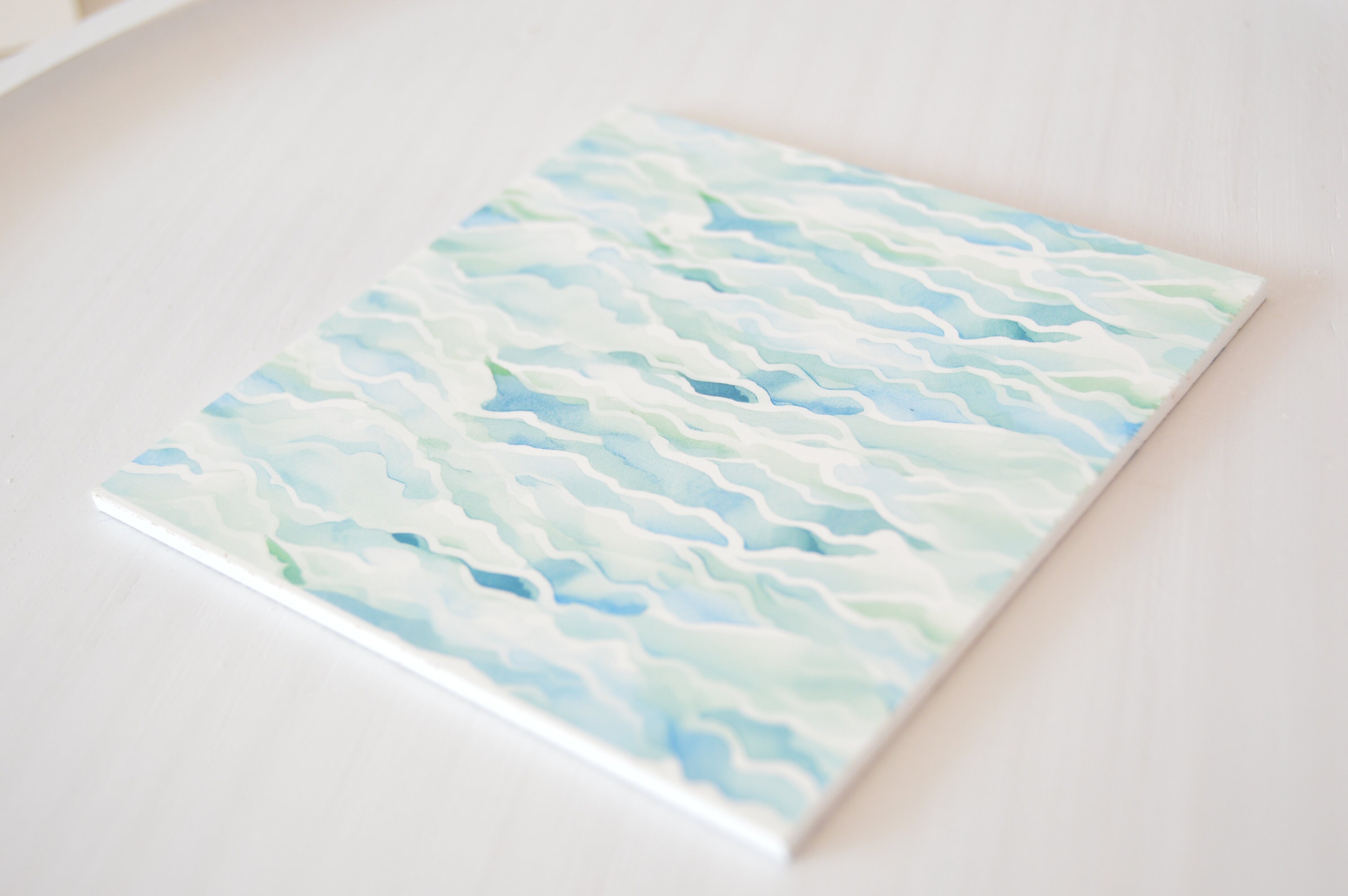 Ocean Waves Acrylic Sheet, Pattern Acrylic, Seamless, Craft Supplies ...