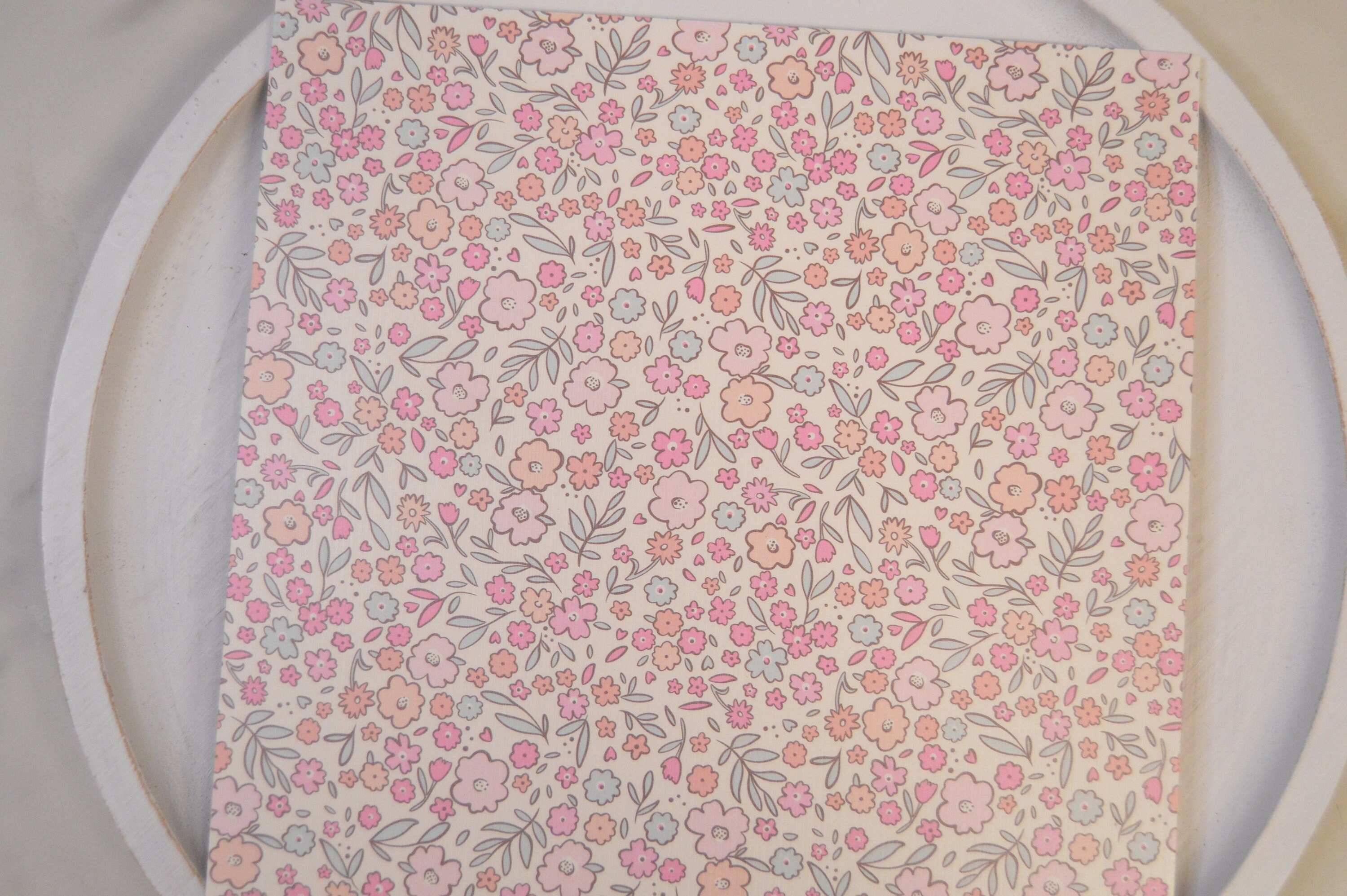 Pastel Spring Florals Acrylic Sheet, Pattern Acrylic, Seamless, Craft ...