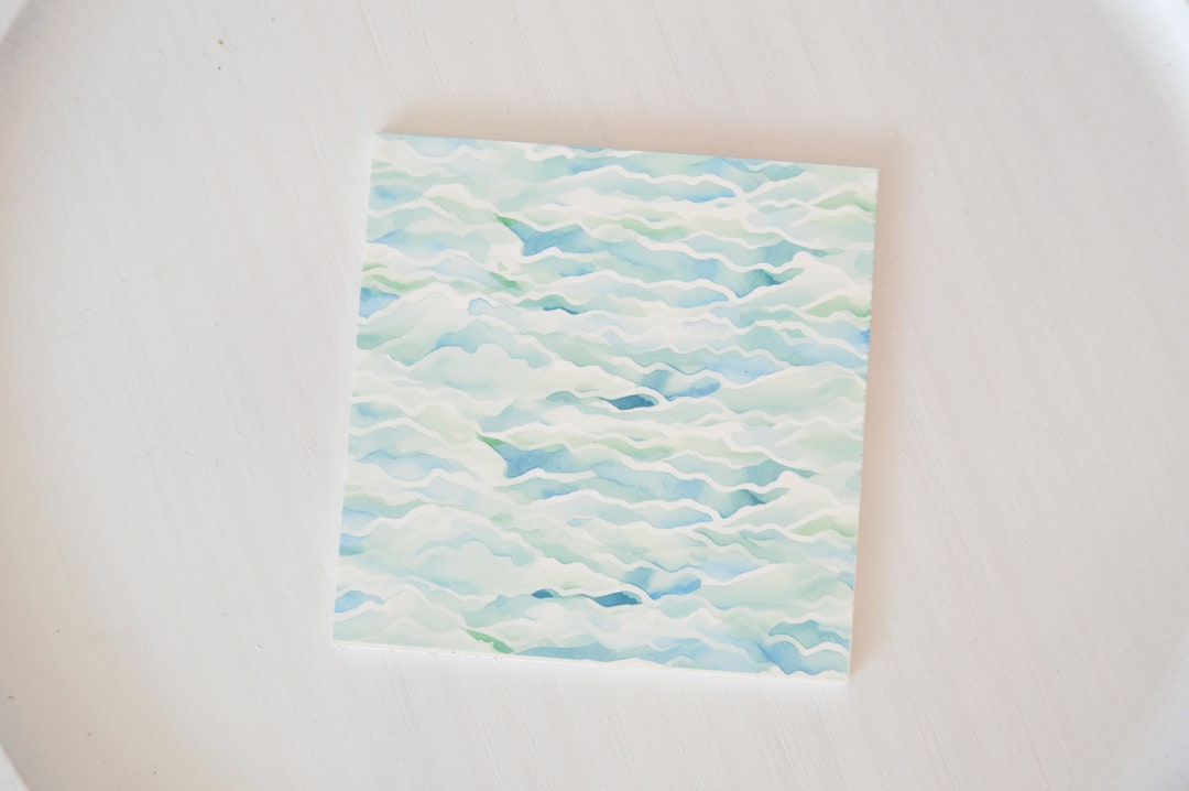 Ocean Waves Acrylic Sheet, Pattern Acrylic, Seamless, Craft Supplies ...