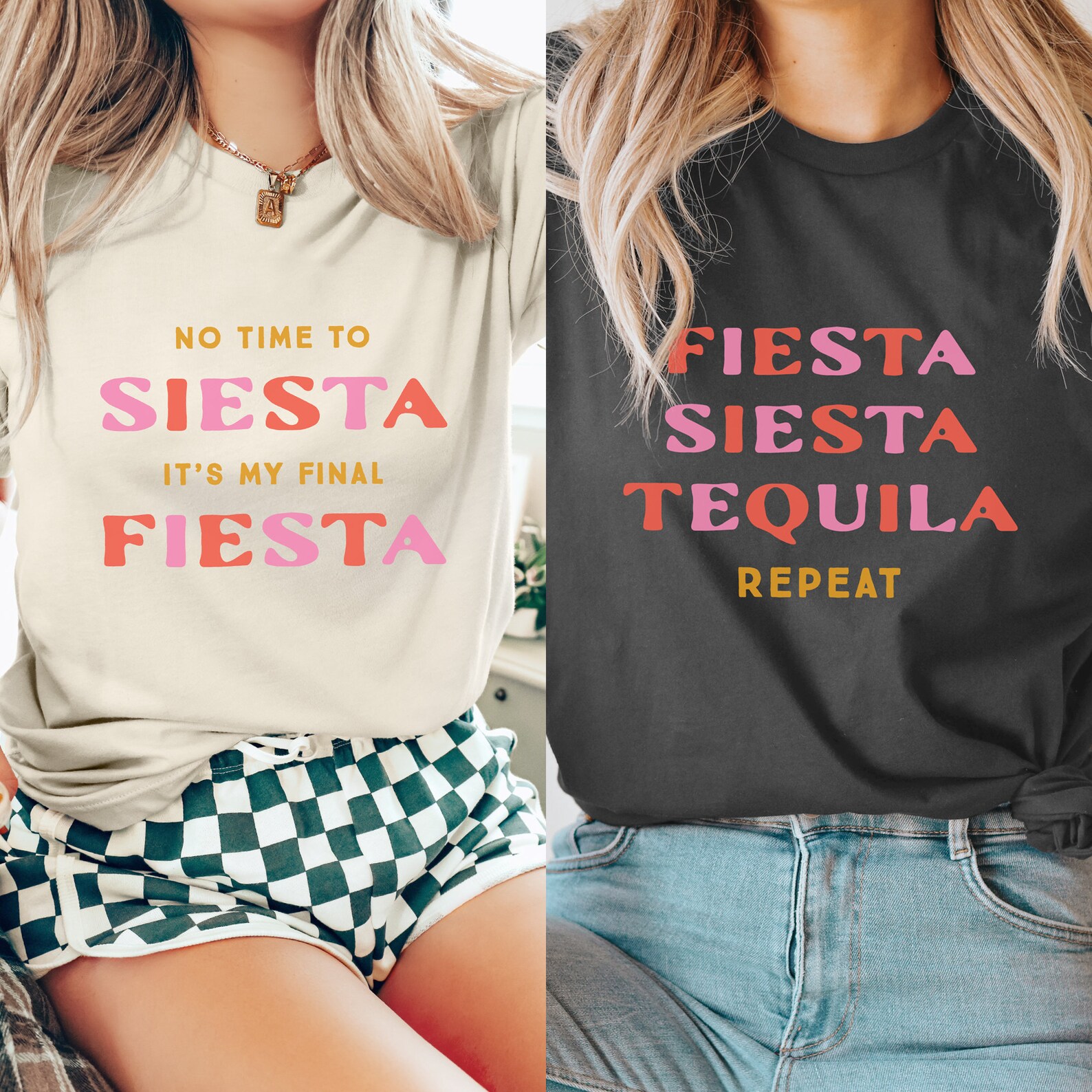 Mexico Fiesta Siesta Tequila Bachelorette Party Shirts, Mexican-theme ...