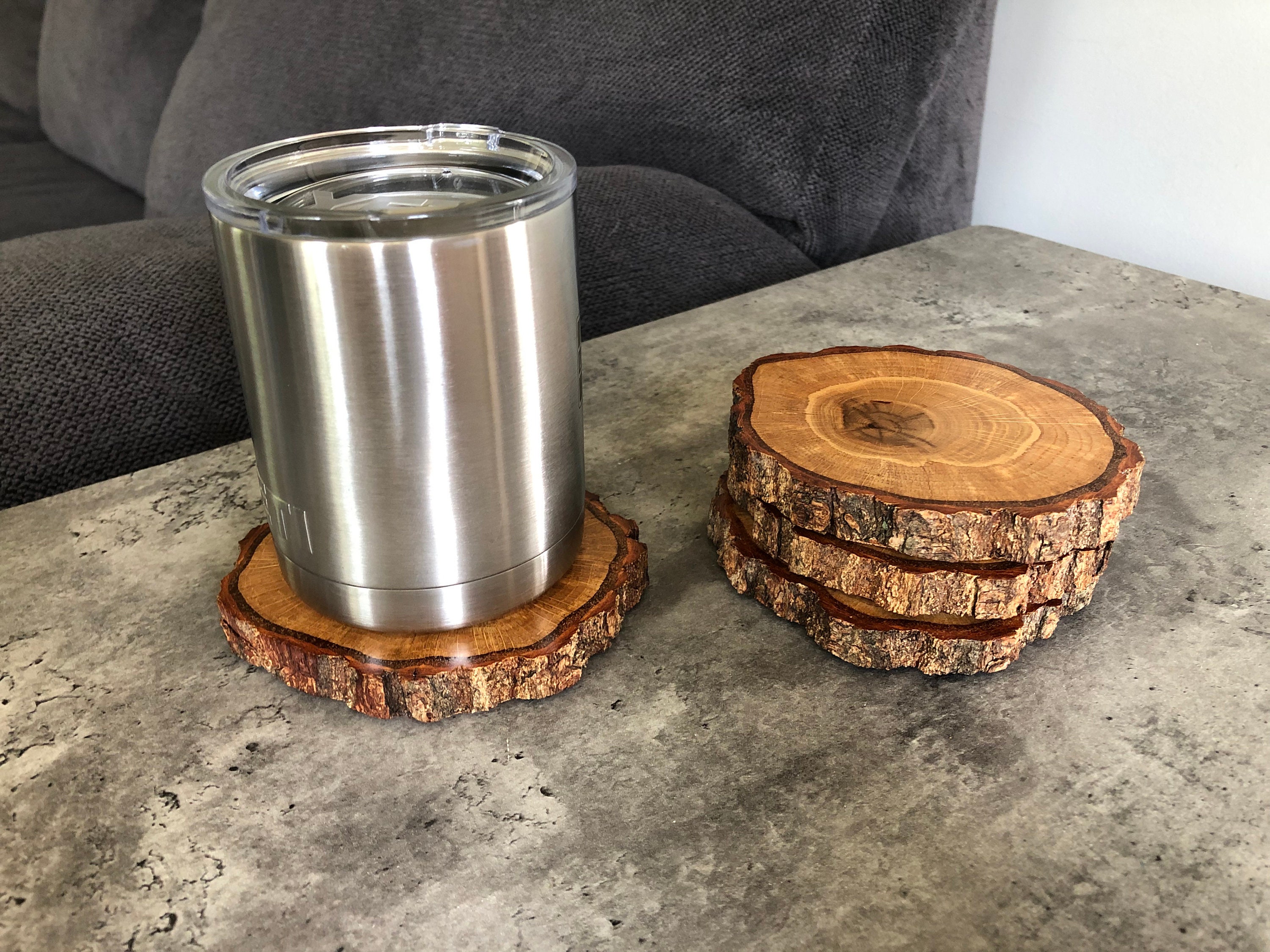 Live Edge Ash Drink Coasters - Etsy