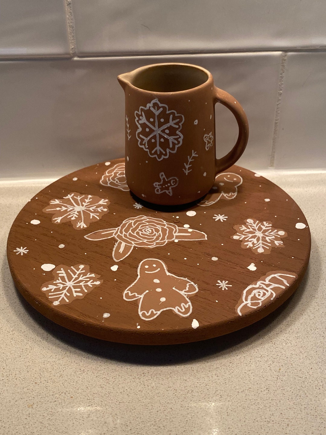 Aesthetic Christmas Gingerbread Tray and Mug - Etsy
