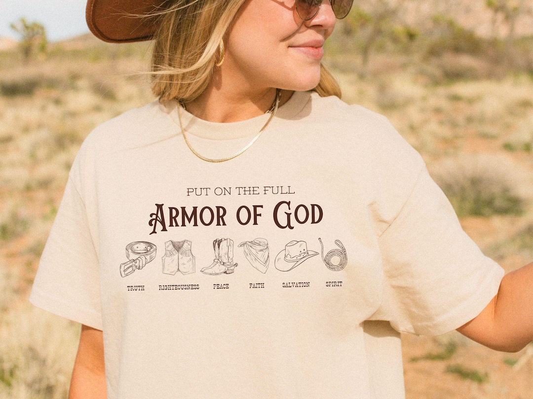 Western Armor of God Shirt, Christian Comfort Colors Shirt, Religious ...
