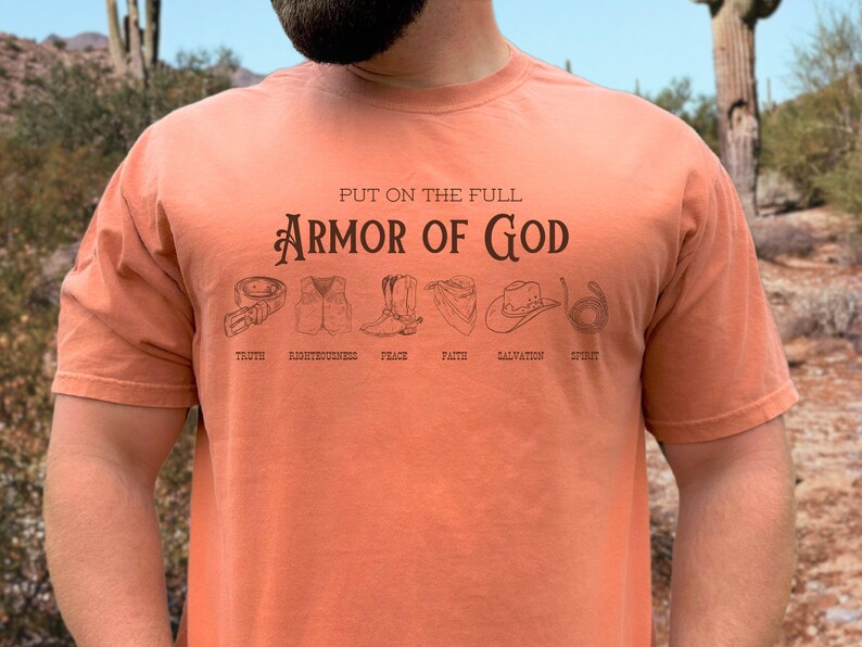 Western Armor of God Shirt, Christian Comfort Colors Shirt, Religious ...