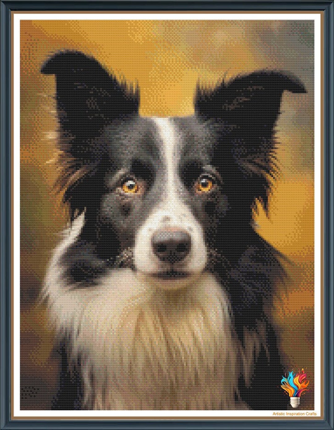 High Detail Border Collie Cross Stitch Pattern - Etsy