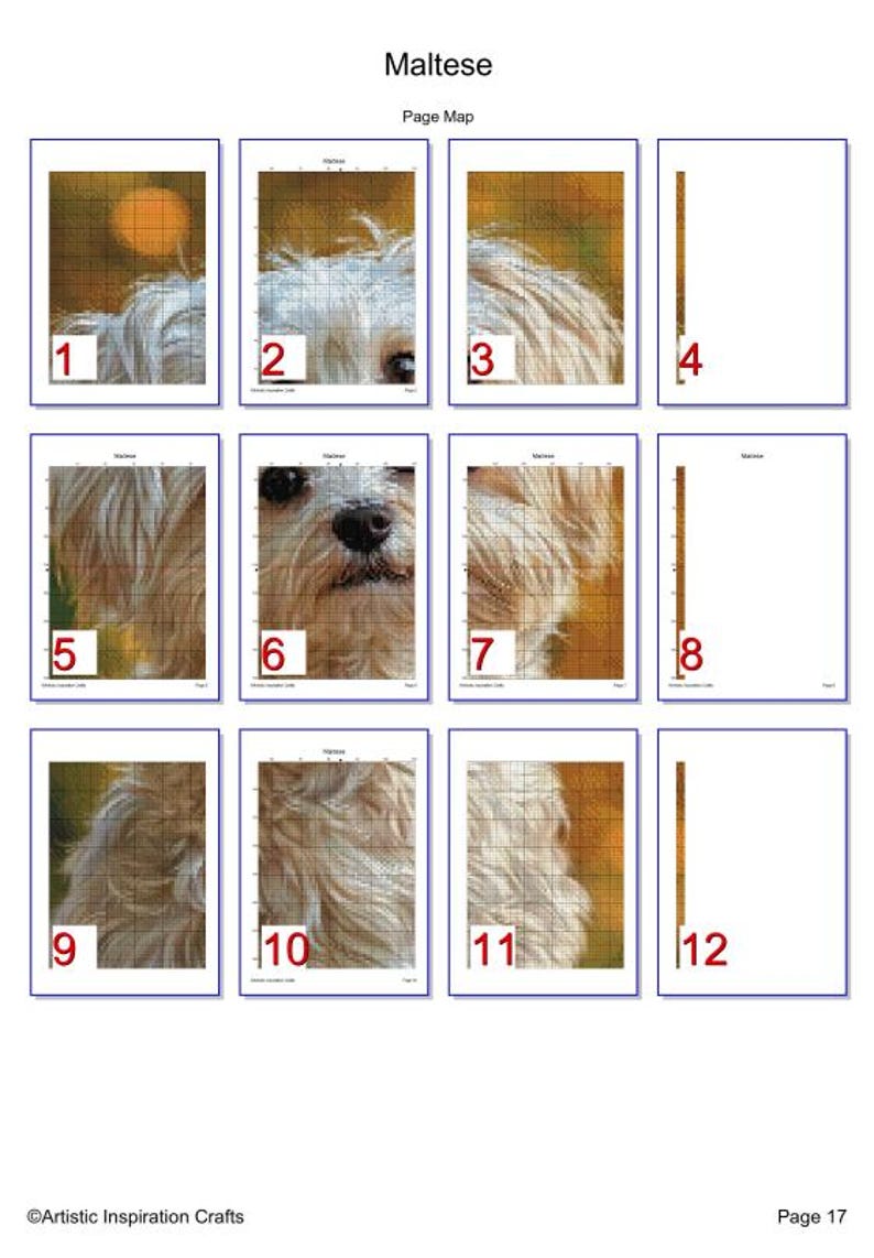 High Detail Maltese Cross Stitch Pattern PDF – Instant Digital Download ...