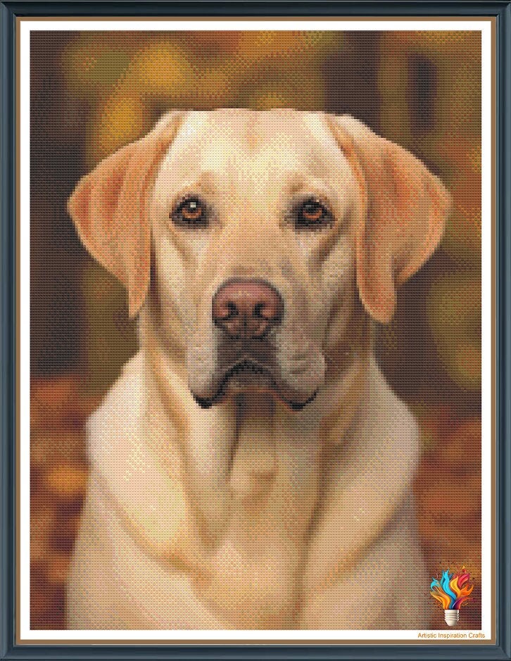 High Detail Yellow Lab Cross Stitch Pattern - Etsy